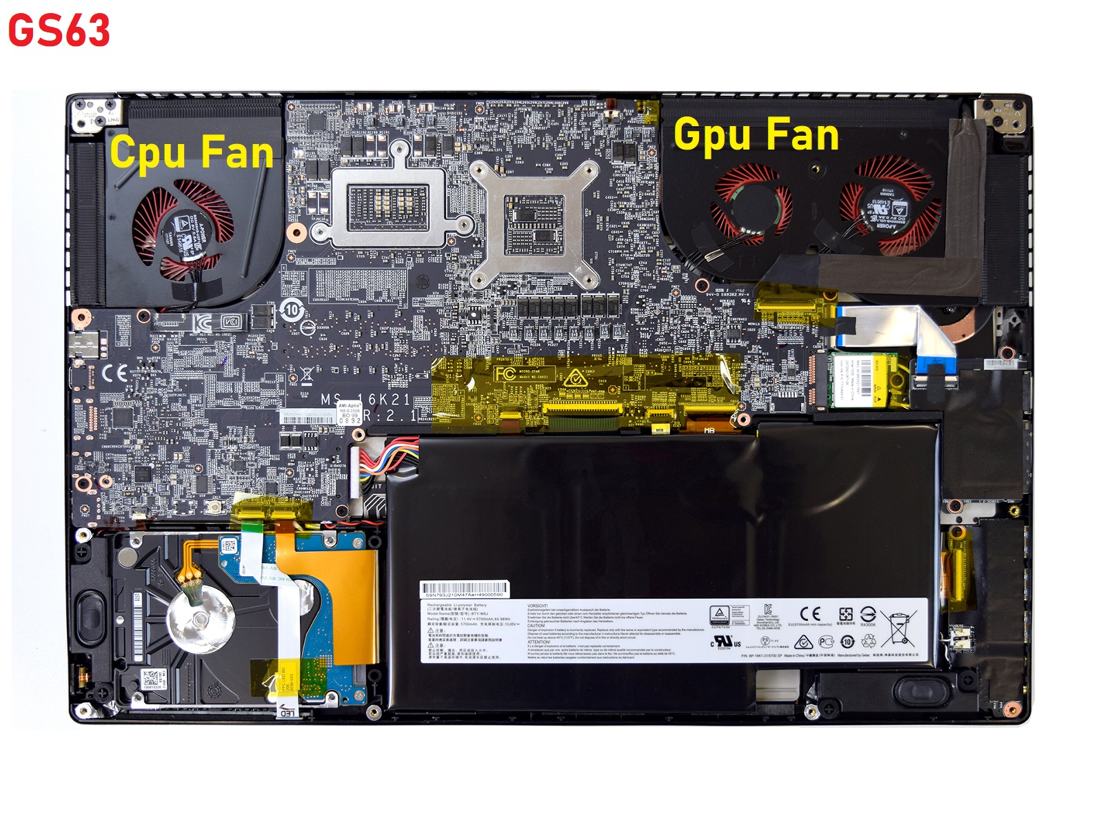 MSI GS63, GS63 8RE Stealth, GS63VR, GS63VR 7RF Stealth Pro, ... vb ...